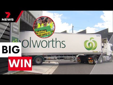 Around 1500 Woolies' striking workers accept new deal | 7NEWS - YouTube