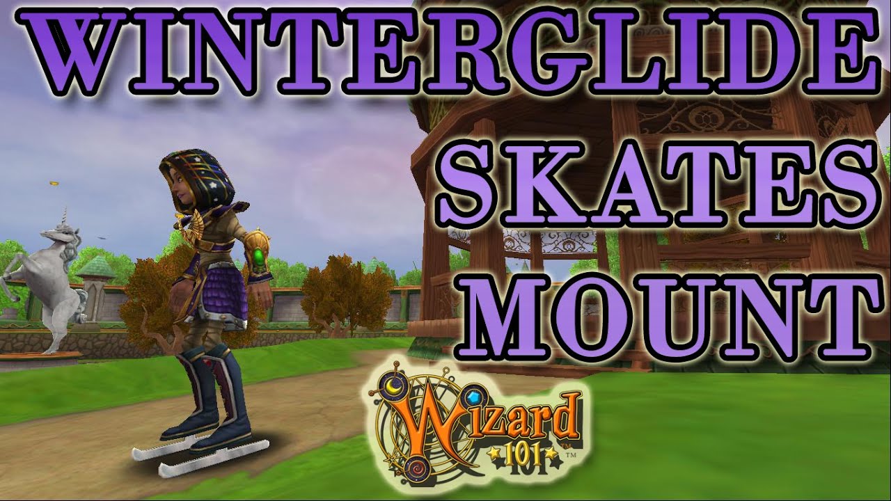 Wizard101: ⛸️ WINTERGLIDE SKATES ⛸️ Mount Review - YouTube