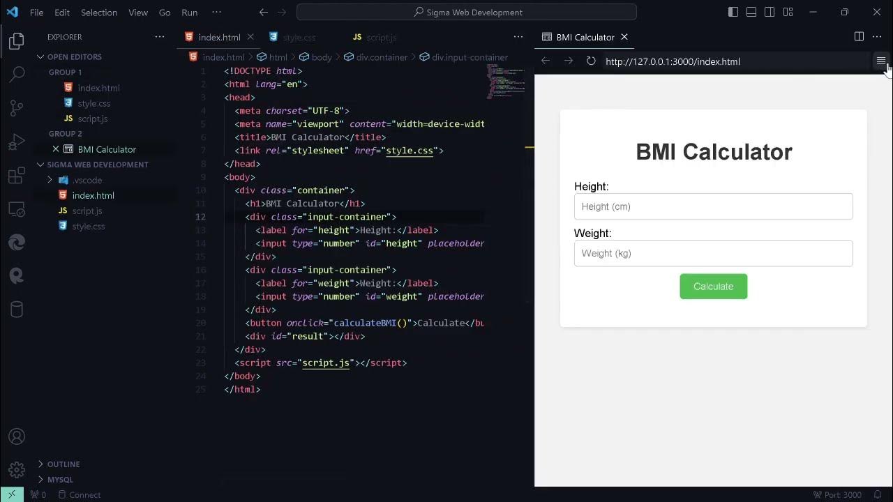 BMI Calculator - YouTube
