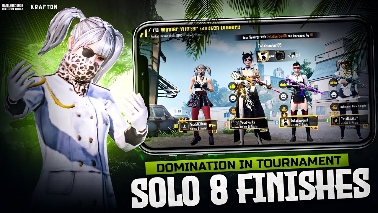 Intense Domination in last zone 🔥 l Solo 8 Finishes🔥l 7wL Esports - YouTube