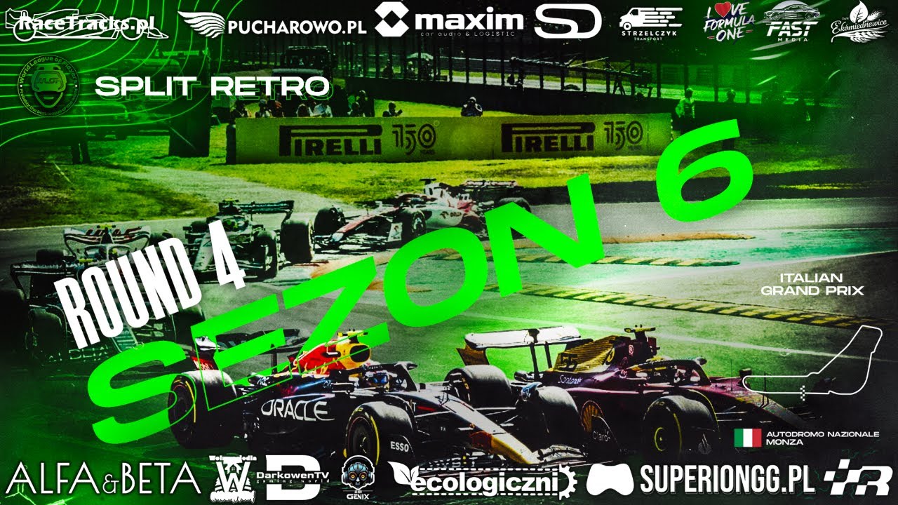🏎️ Runda 4 Split Retro GP Włochy Monza | Sezon 6 | World League of ...