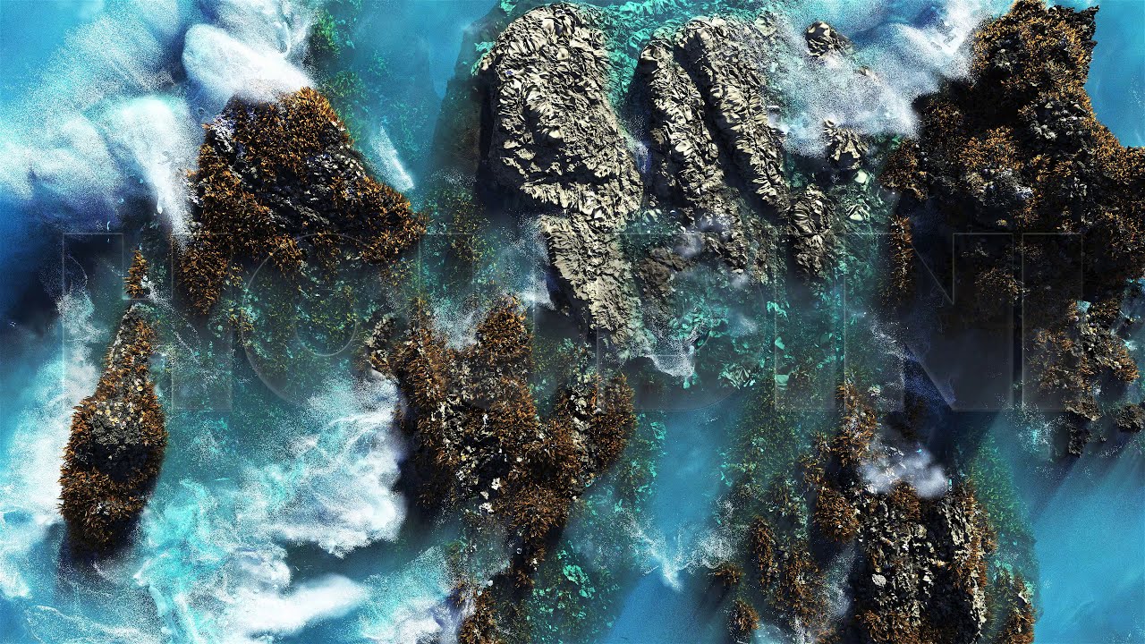 3D Animation ocean water cliff - version 2 - YouTube