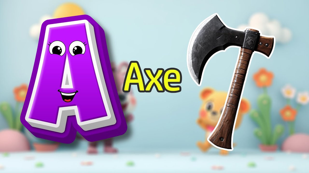 A is for Axe, ABC Phonics Song - Toddler Learning Songs, Nursery Rhymes ...