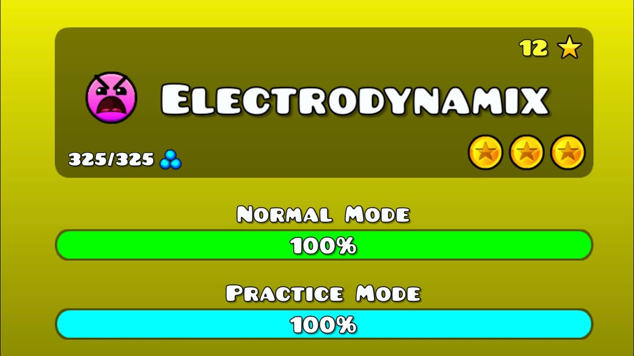 Geometry Dash - Electrodynamix (100%) - YouTube