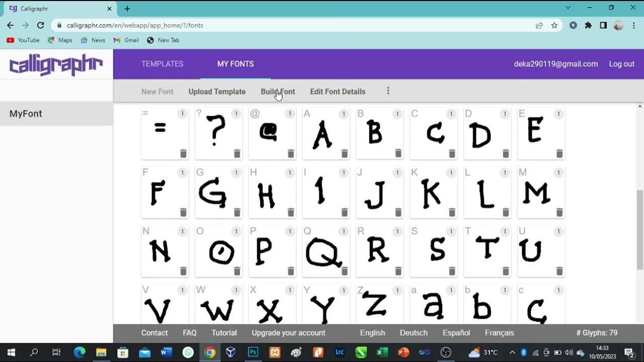 TUTORIAL MEMBUAT FONT SENDIRI - YouTube