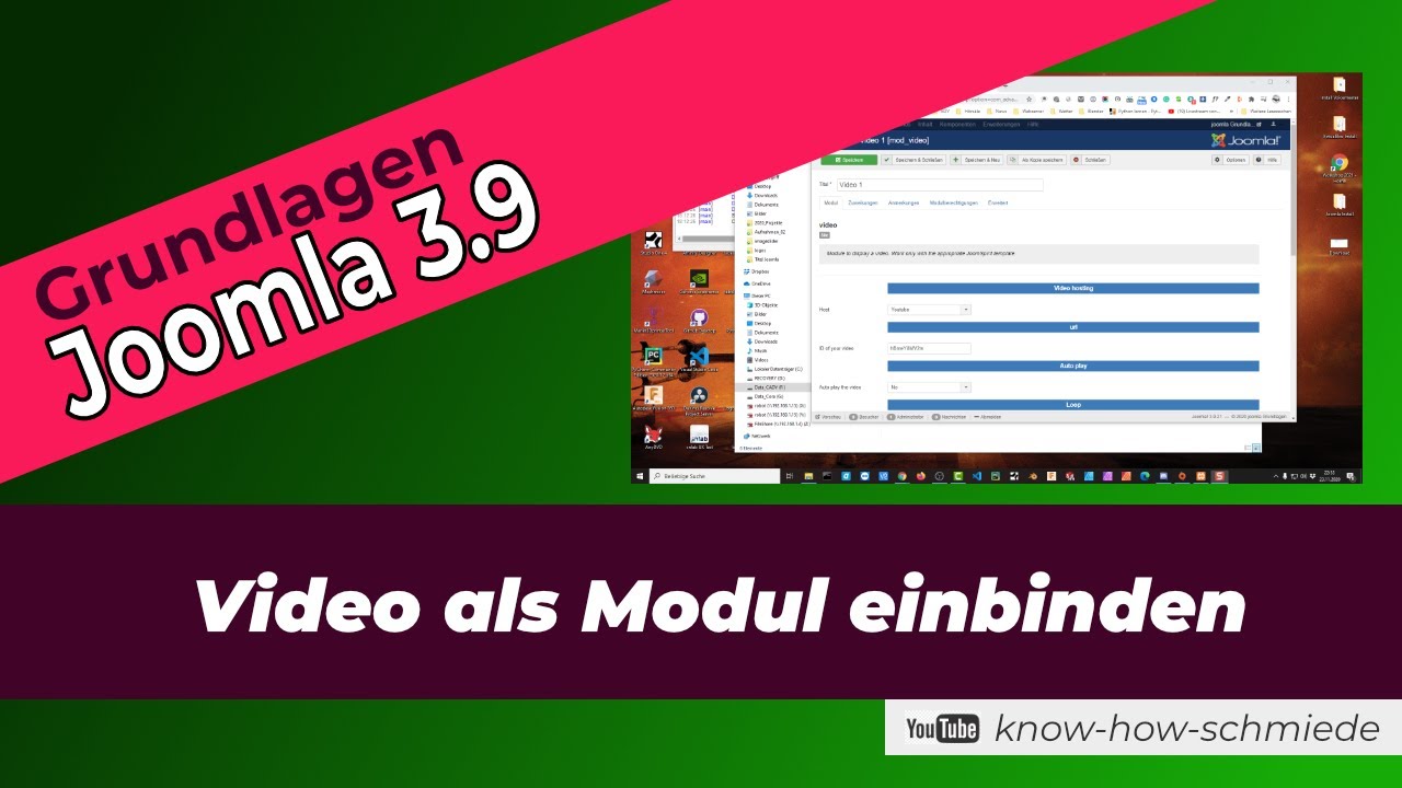 Video als Modul in Joomla einbinden - Joomla Grundlagen Tutorial - YouTube