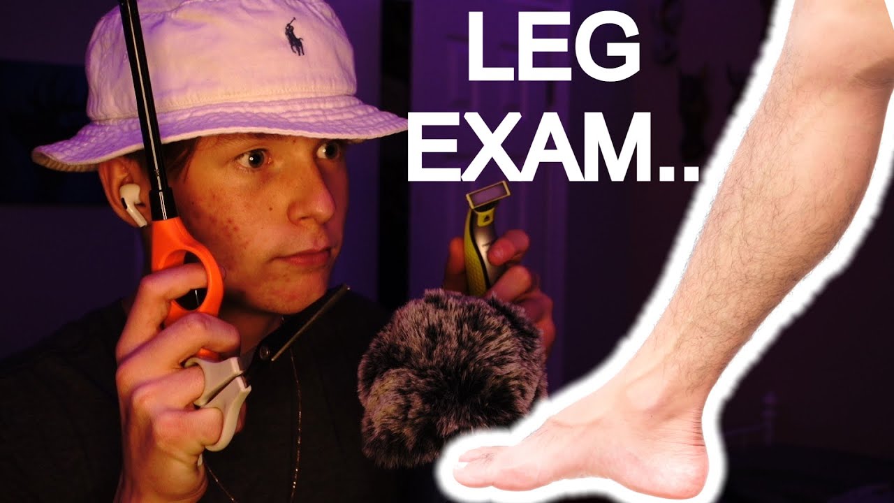 2 minute ASMR Leg Exam and Skin Removal (Relaxing) - YouTube