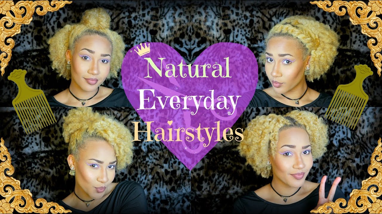 👑4 Quick & Easy Natural Hairstyles👑 - YouTube