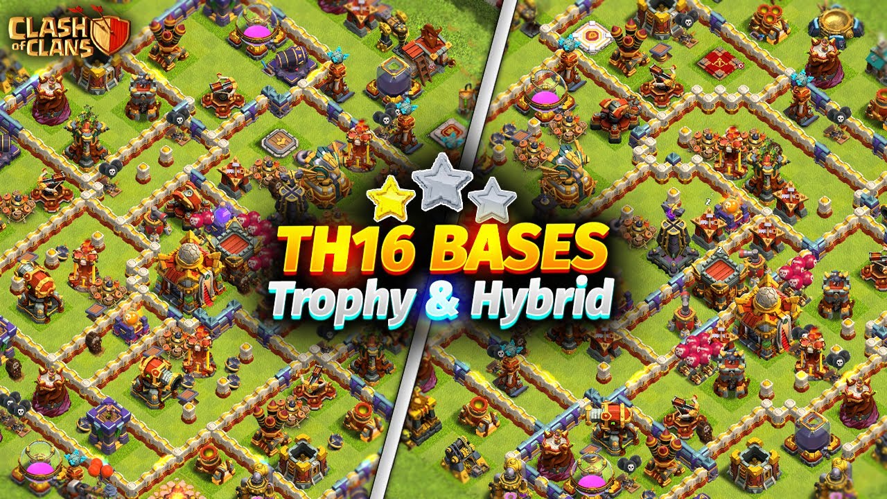 NEW TH16 Trophy/Hybrid Base Copy Link! Town Hall 16 Base | Clash Of ...