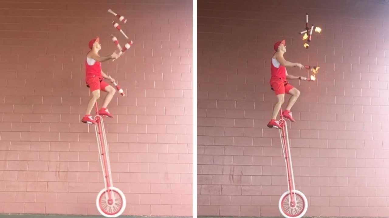 Juggler Shows Off His Extreme Skills - YouTube
