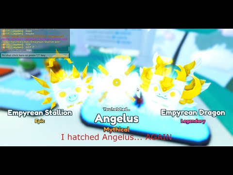 Pet simulator x hatching angelus again - YouTube