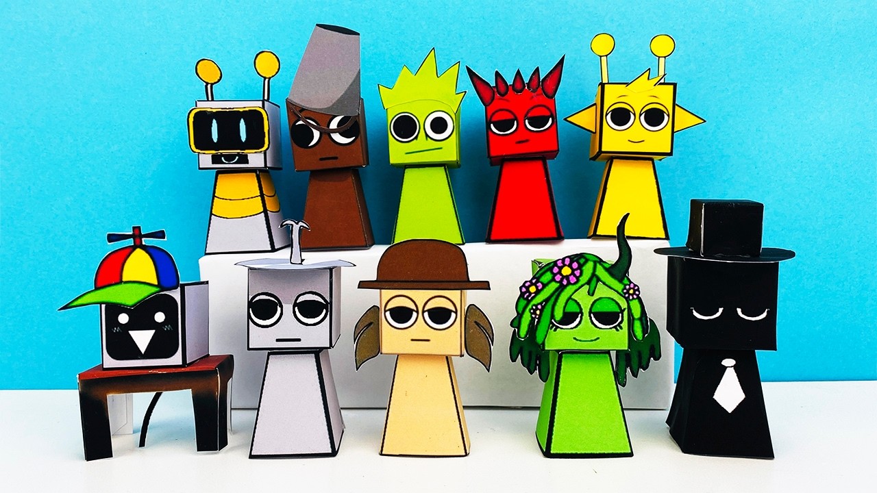 How to Make INCREDIBOX SPRUNKI with Papercraft - Easy DIY Tutorial ...