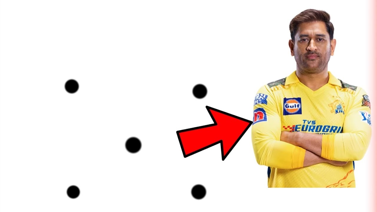 HOW TO DRAW MSD [ MS DHONI ] WITH 5 DOT - YouTube
