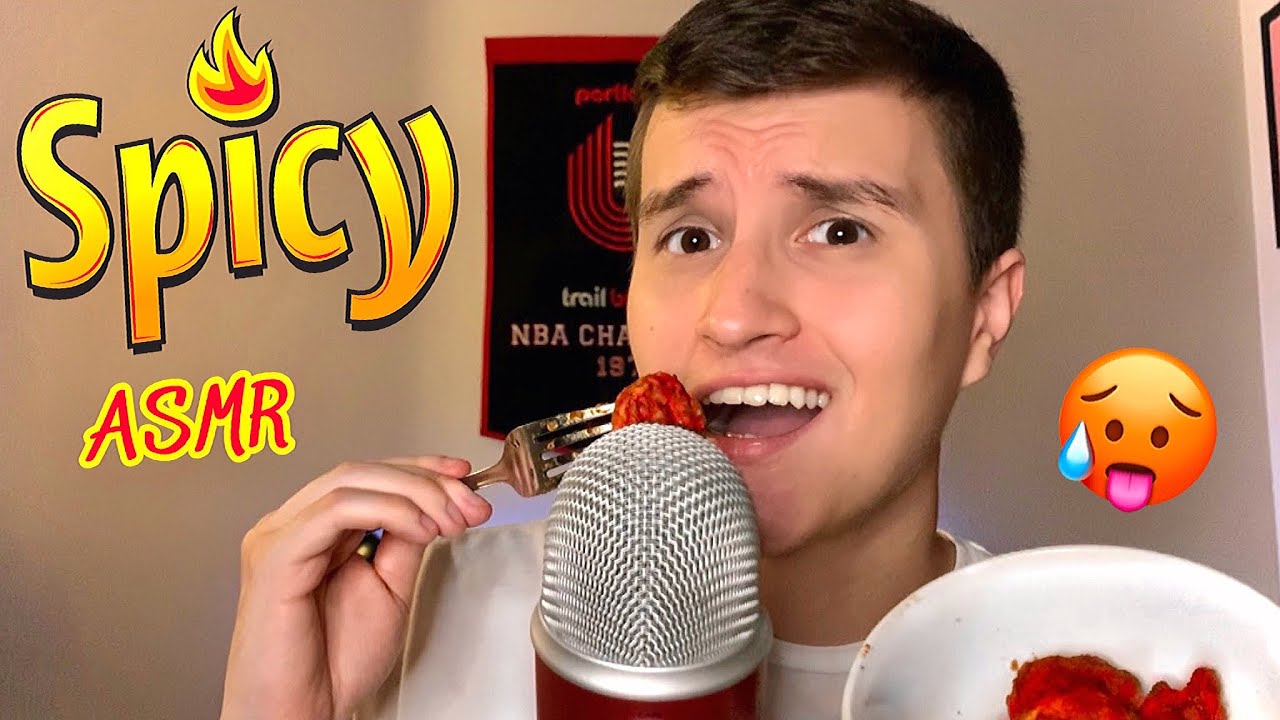 [ASMR] SPICY Food Chicken Nuggets Eating Mukbang 🔥💤 - YouTube