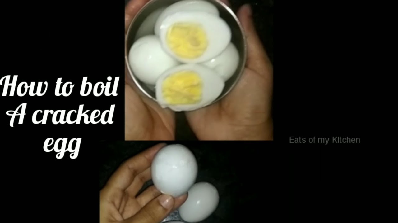 How to boil a cracked egg| boiling a cracked egg | egg boil | how to ...