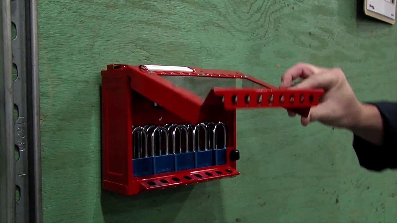 Master Lock Wall Mounted Group Lockout Unit S3650 - YouTube