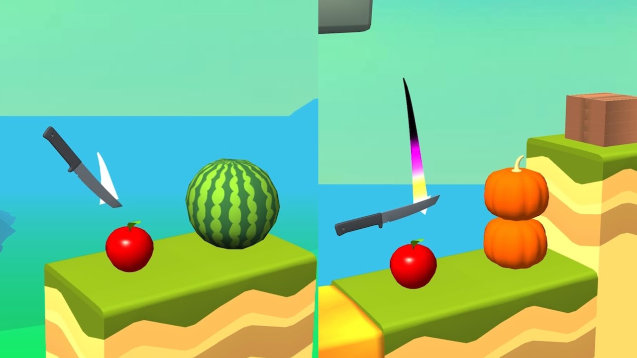 Knife Jump! Very Satisfying And Relaxing ASMR Slicing Game - YouTube