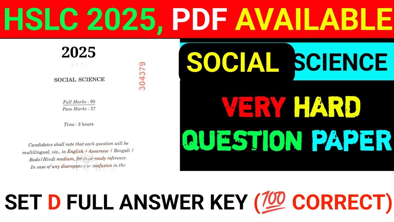(💯 CORRECT) HSLC exam 2025 Social science SET D Verified Full Answer ...