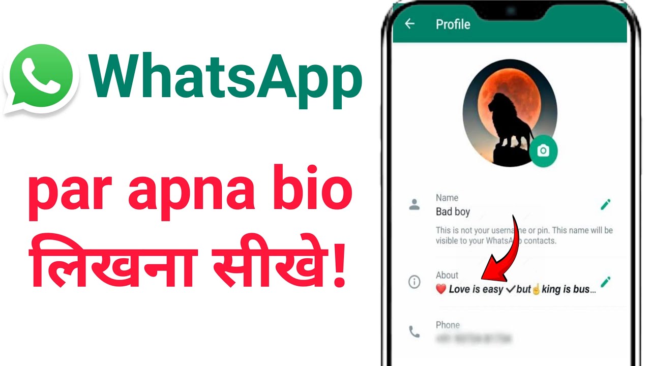 Whatsapp Par Apna Bio Kaise Likhe | how to write your bio on whatsapp ...