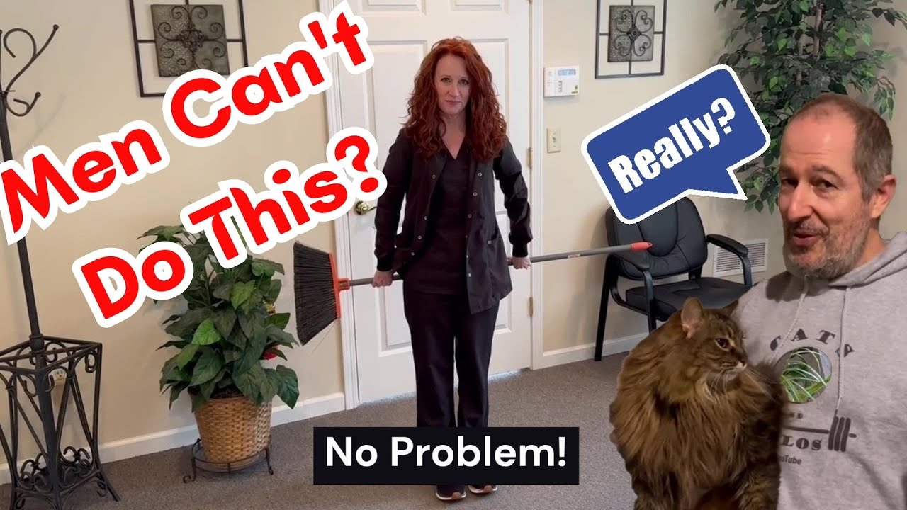 Men vs Women - Broomstick Challenge - Men Can't Do This? - YouTube