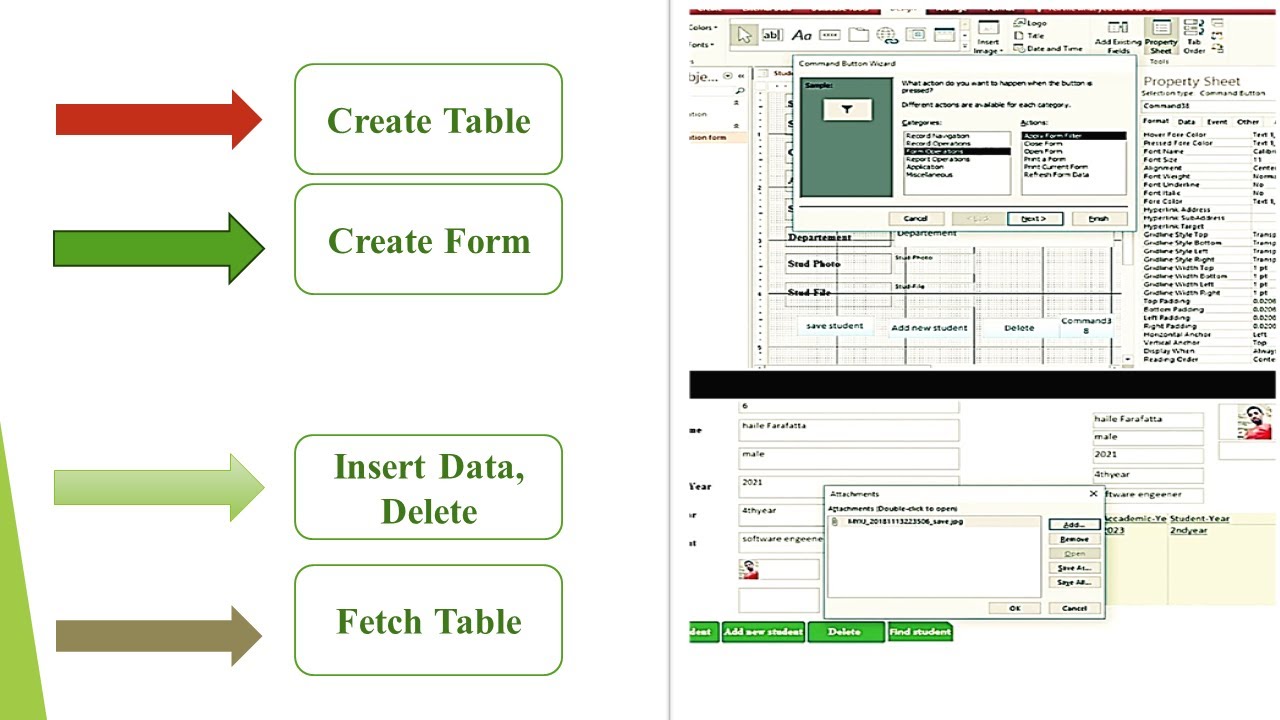 MICROSOFT ACCESS TOOL USED TO CREATE STUDENT REGISTRATION DATA - YouTube