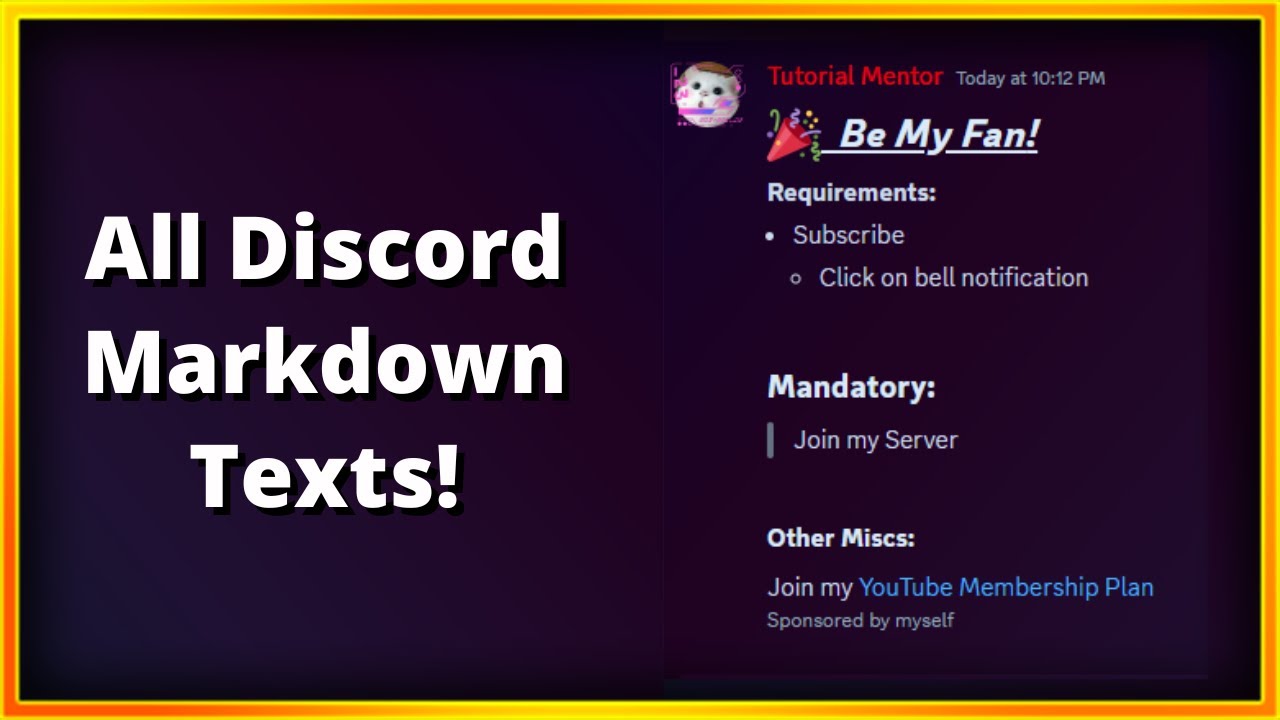 All Discord Markdown Texts you need to know! - Up to date! - YouTube