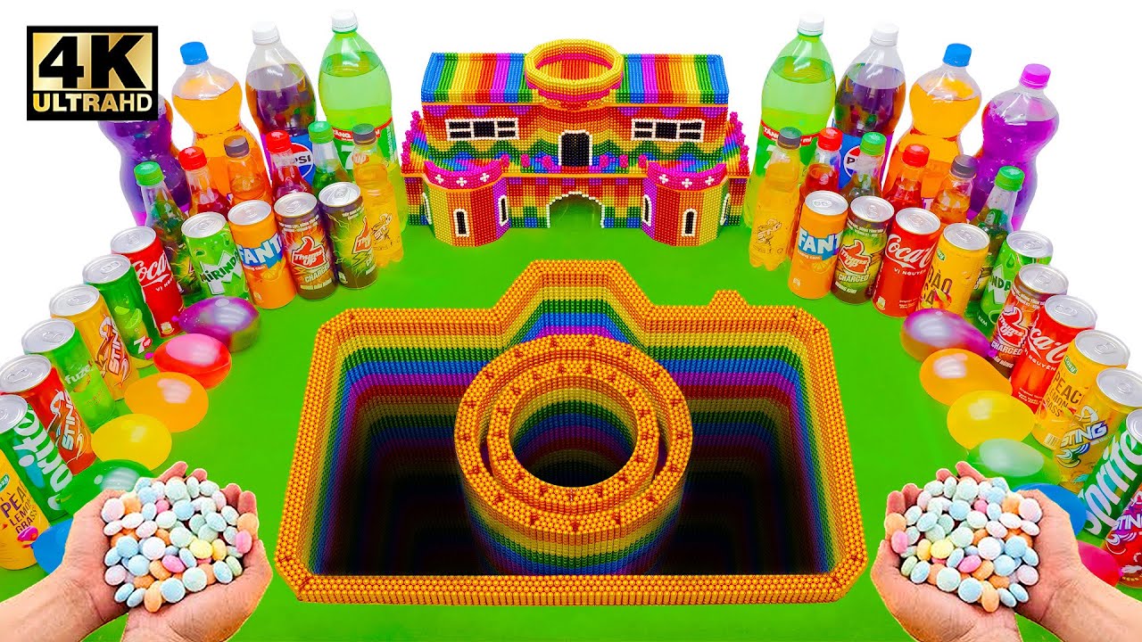 Ultimate Soda Pit Explosion! Coca-Cola, Pepsi, Fanta, Monster + Mentos ...