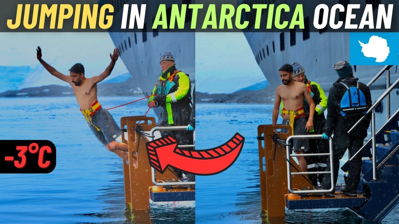 POLAR PLUNGE in ANTARCTICA 🇦🇶 OCEAN !!! - YouTube