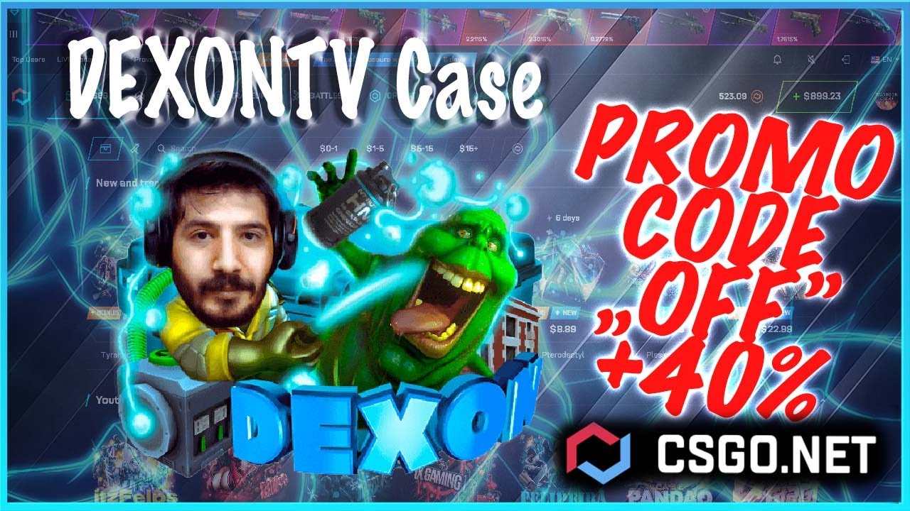 CSGO.NET promo code "`OFF" +40% bonus to new deposit / Open DEXONTV ...