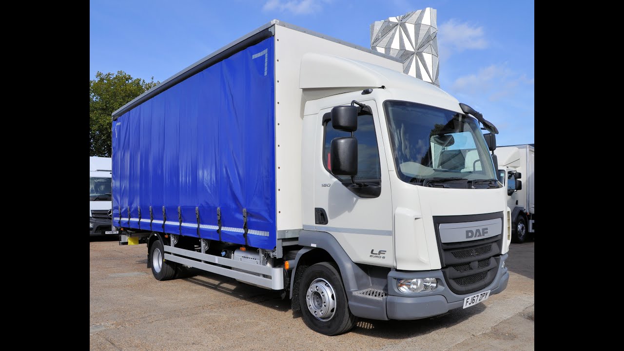 DAF LF 180 12 TON CURTAIN FJ67 ZPY - YouTube