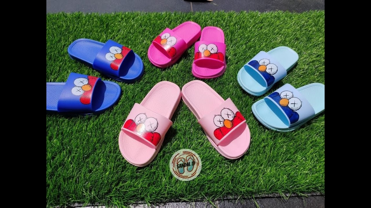 Sendal Anak PVC Motif Mata Warna Cerah Kreatif Empuk Nyaman - YouTube