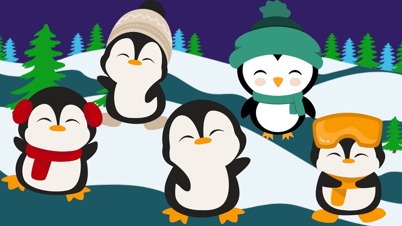 Five Little Penguins went out one day | Cocomelon Songs and Nursery ...