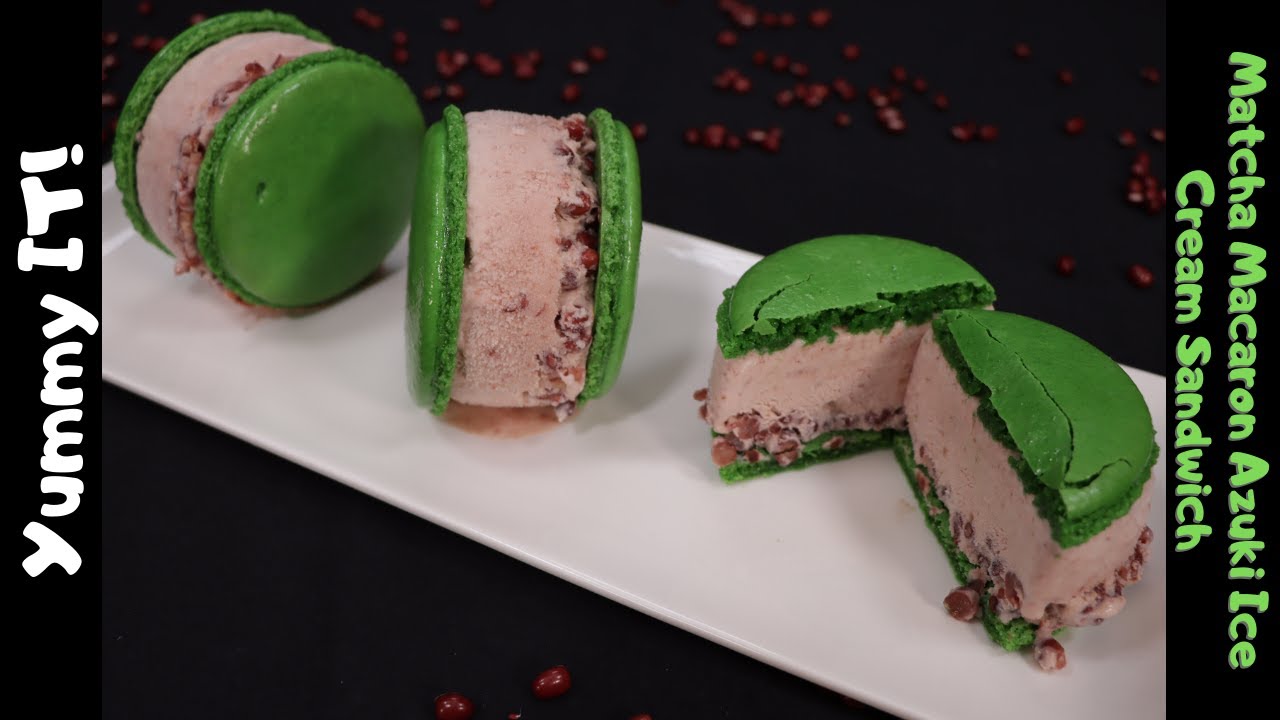 What is a perfect marriage? | Matcha Macaron Azuki Ice Cream Sandwich ...