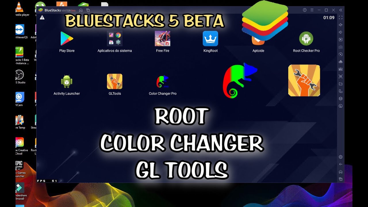 COMO FAZER ROOT + COLOR CHANGER + GL TOOLS E 90 FPS NO EMULADOR ...