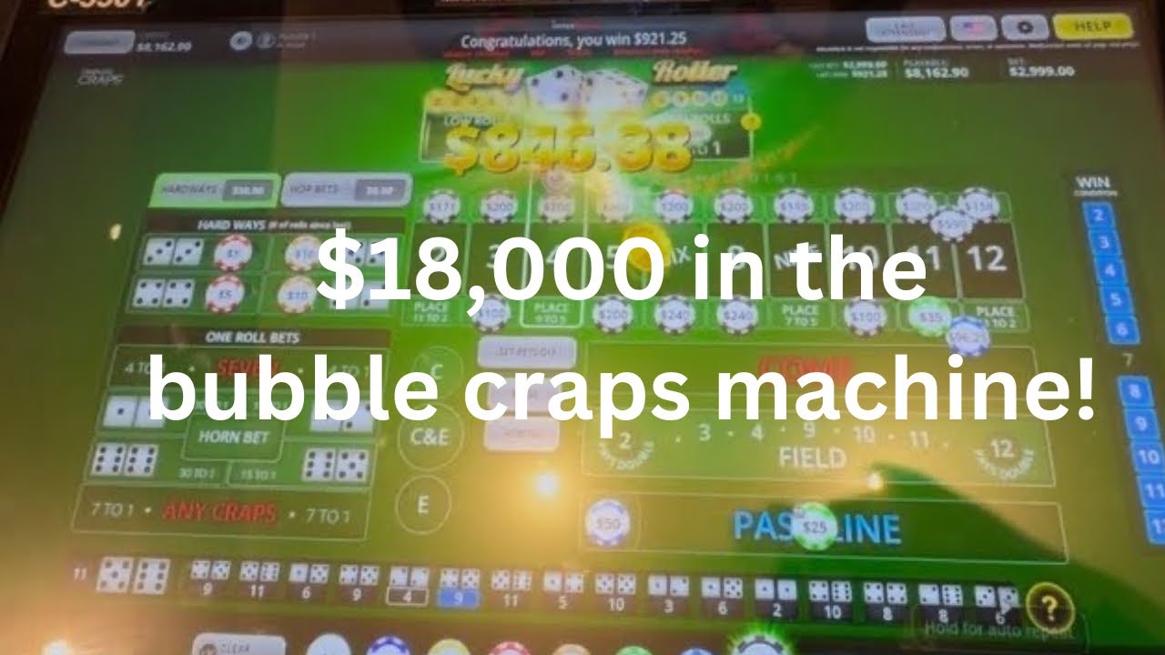 Bubble Craps All Tall Small bonus win! High limit bubble craps $18,000 ...
