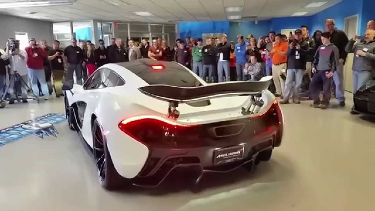 Alaskan Diamond White McLaren P1 Unveiling, Cold Start and Race Mode ...