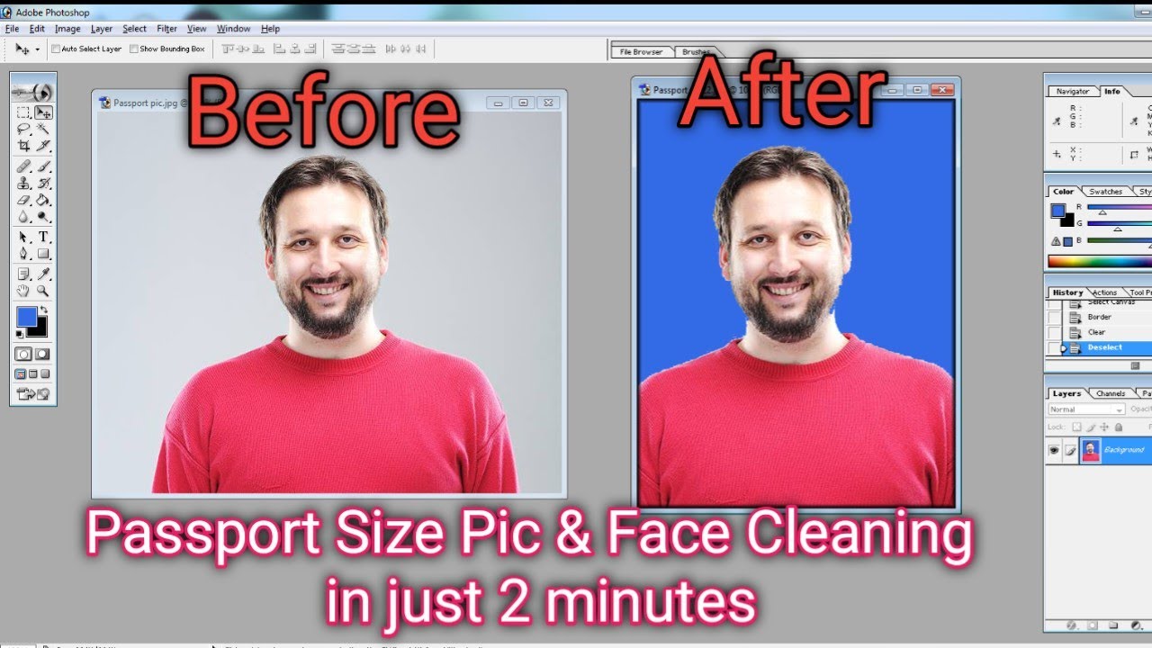 Make passport Size Pic & Face Cleaning ⚡⚡ Just in 2 Minutes | Ultimate ...