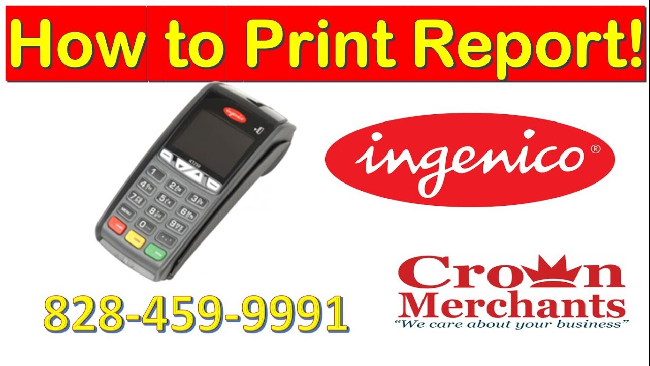 How to view and print a report on the ingenico - YouTube