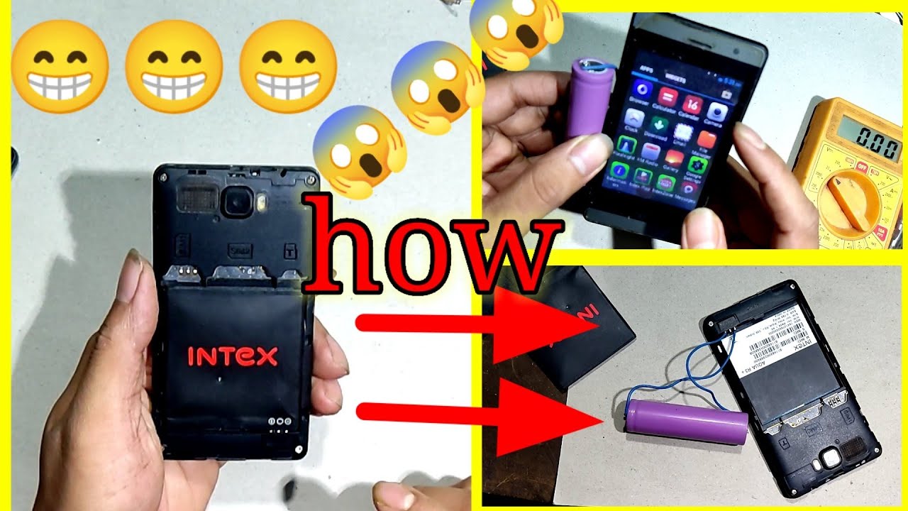 Old Intex mobile mobile restore funnily by lithium polymer battery ...