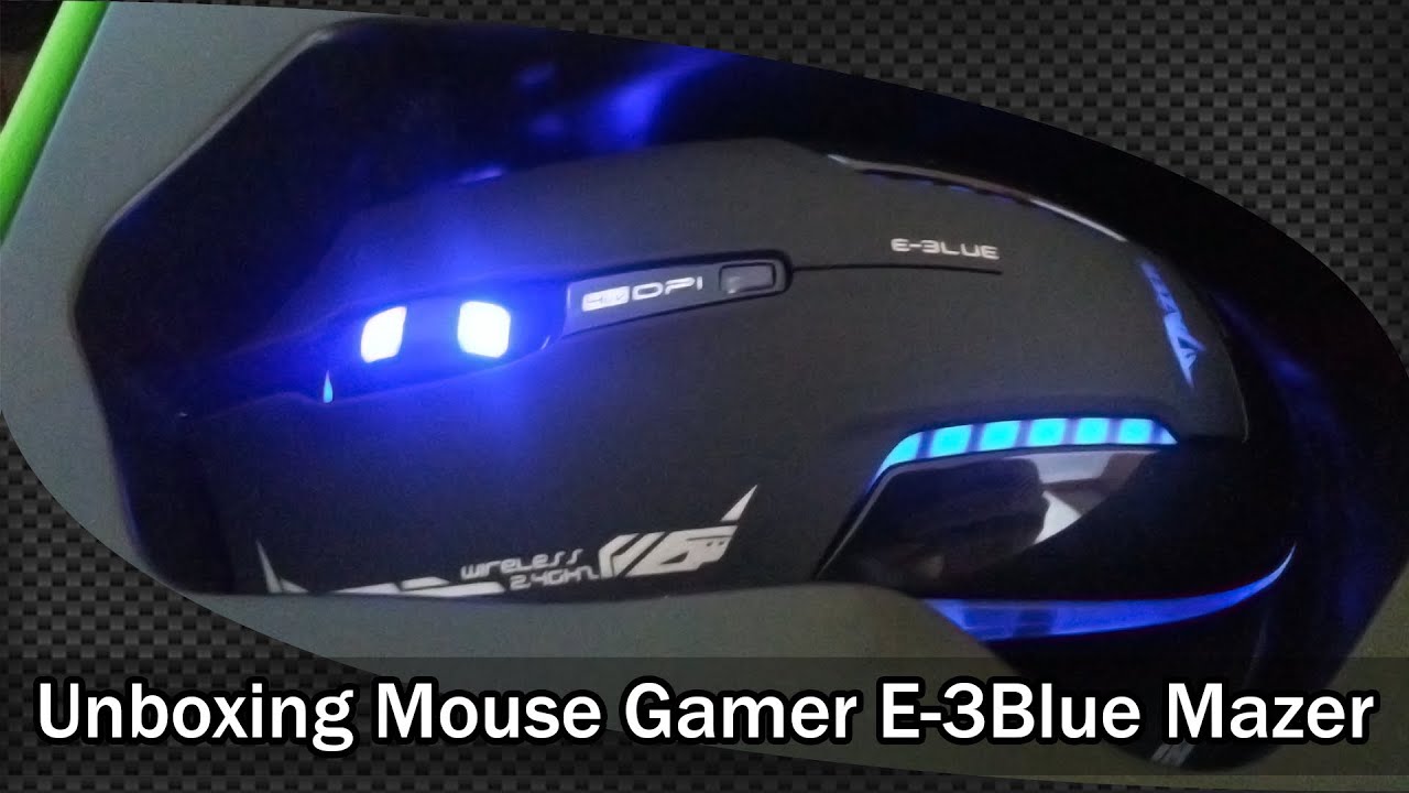 Unboxing Mouse Gamer E-3Blue Mazer Wireless - YouTube