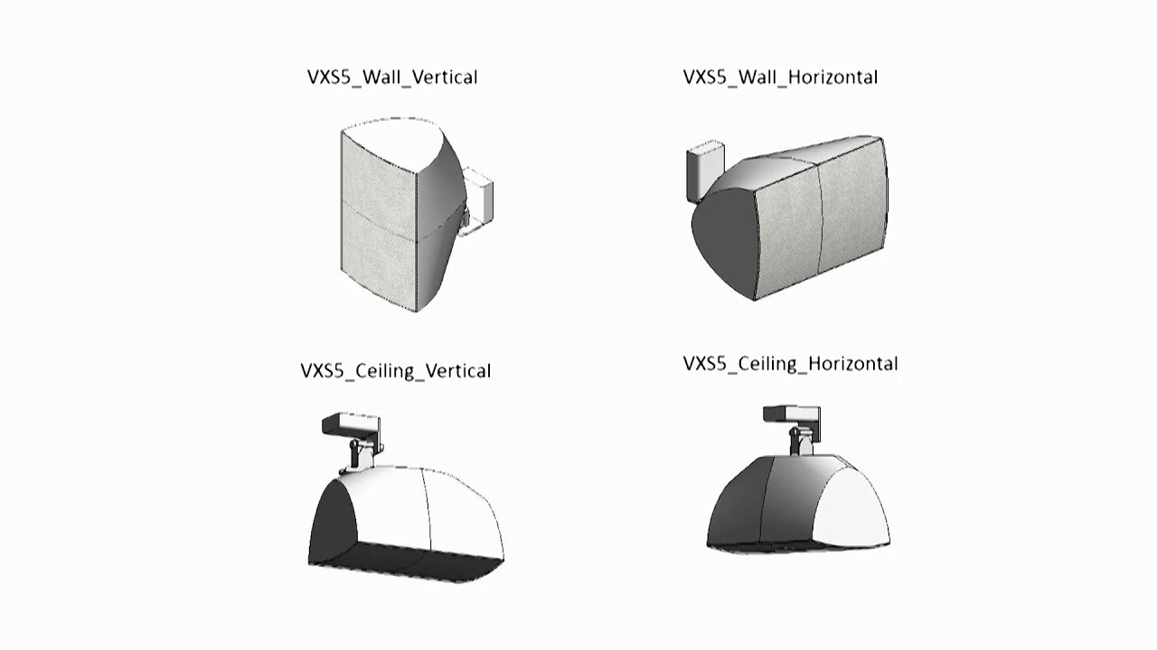 BIM Data (Revit®) for VXS/VXC/VXL Series Speakers - YouTube