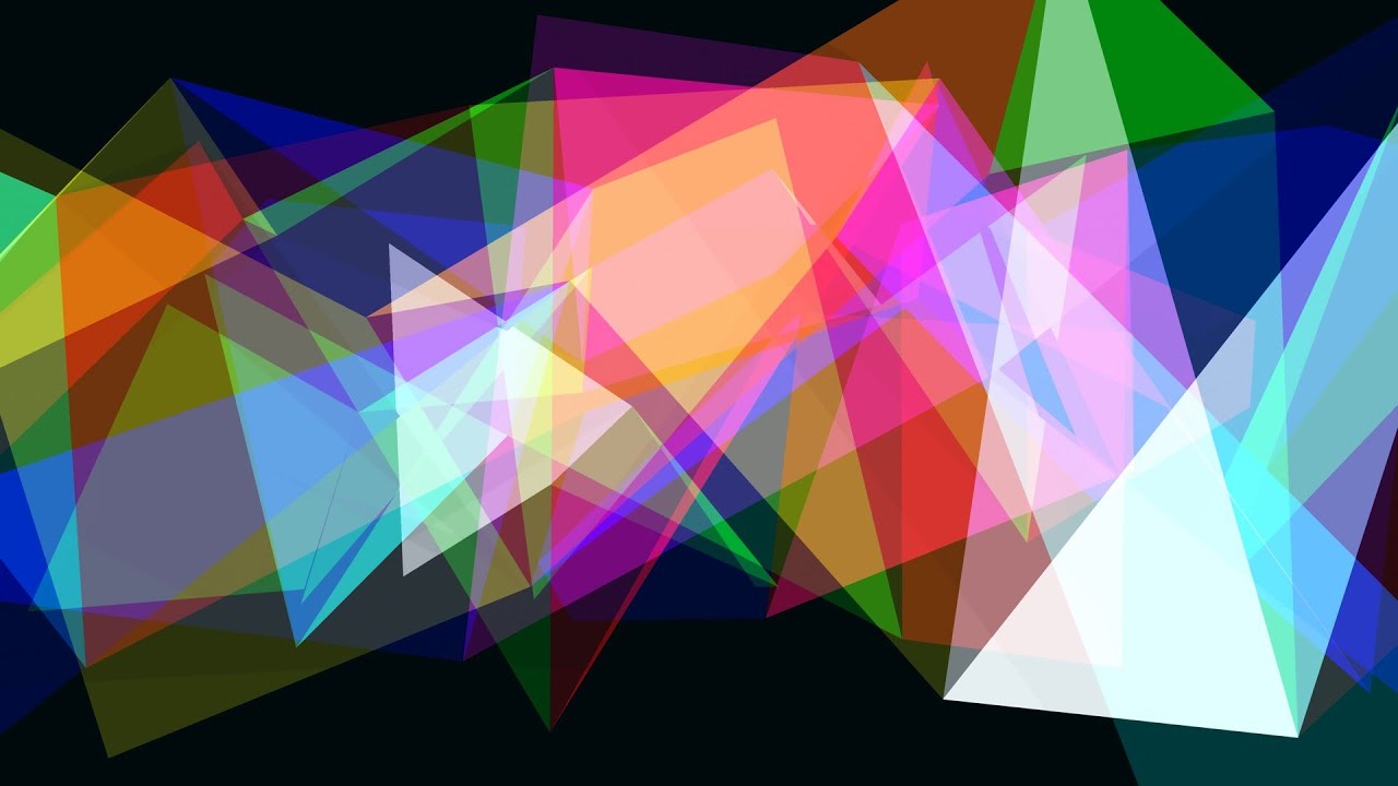 Abstract Translucent Rainbow Moving Geometric Triangle Shapes 4K ...