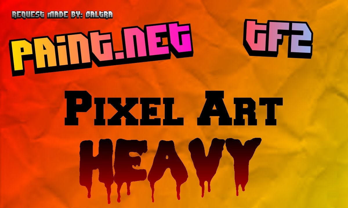 (SPEED ART) Pixel Art Heavy From TF2 Paint.NET - YouTube