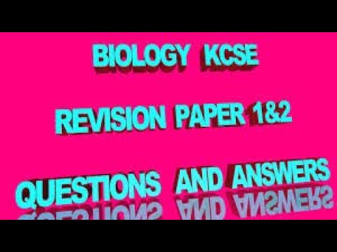 Biology Revision Form 1&2 | Full Exam 80 Marks | Ques & Ans | Biology ...
