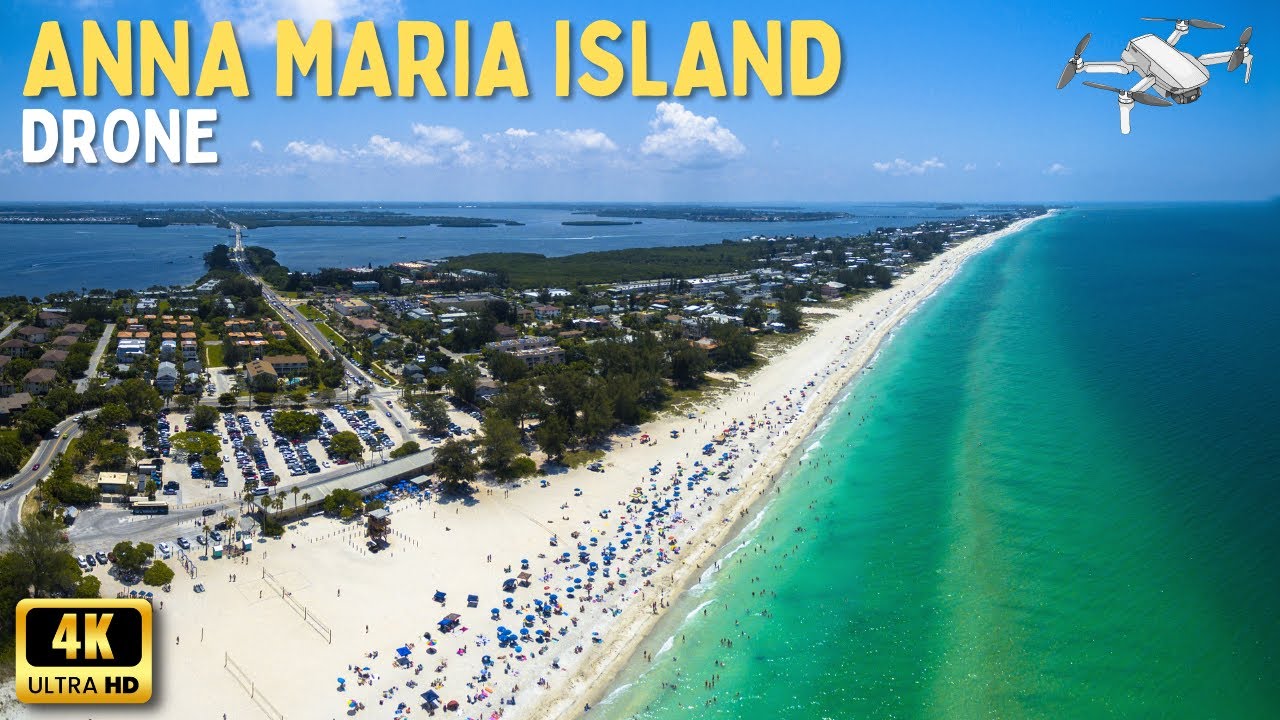Anna Maria Island Florida - Manatee Beach - Aerial View - YouTube