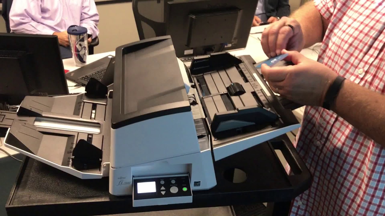 The New Fujitsu fi-7600 Scans Business Cards - OPTIFORM.COM - YouTube