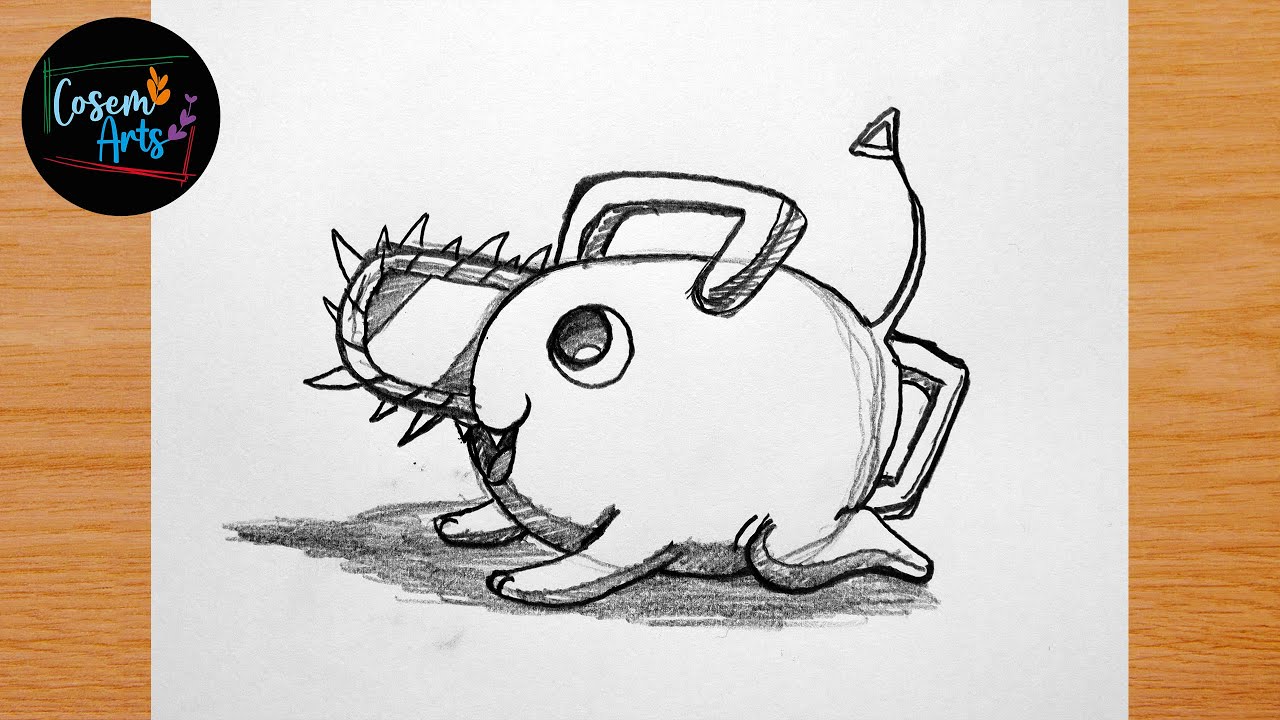 how to draw pochita || how to draw pochita chainsaw man - YouTube