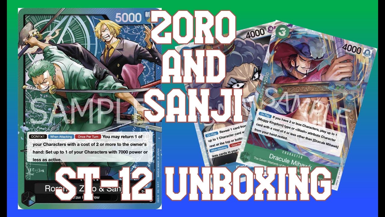 ST-12 Roronoa Zoro and Sanji Deck Opening One Piece TCG #onepiece #st12 ...
