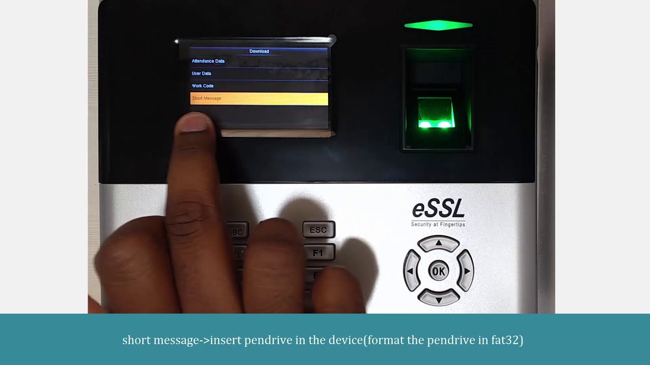 Download short message option in eSSL X990 - YouTube