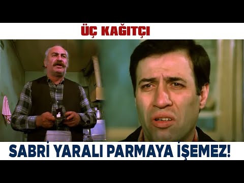 Üç Kağıtçı Türk Filmi | Sabri, Yaralı Parmağa İşemez Rıfkı!